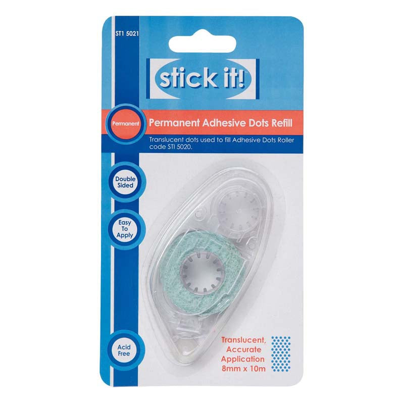 Stick It! Permanent Adhesive Dots Refill - 8mm x 10m